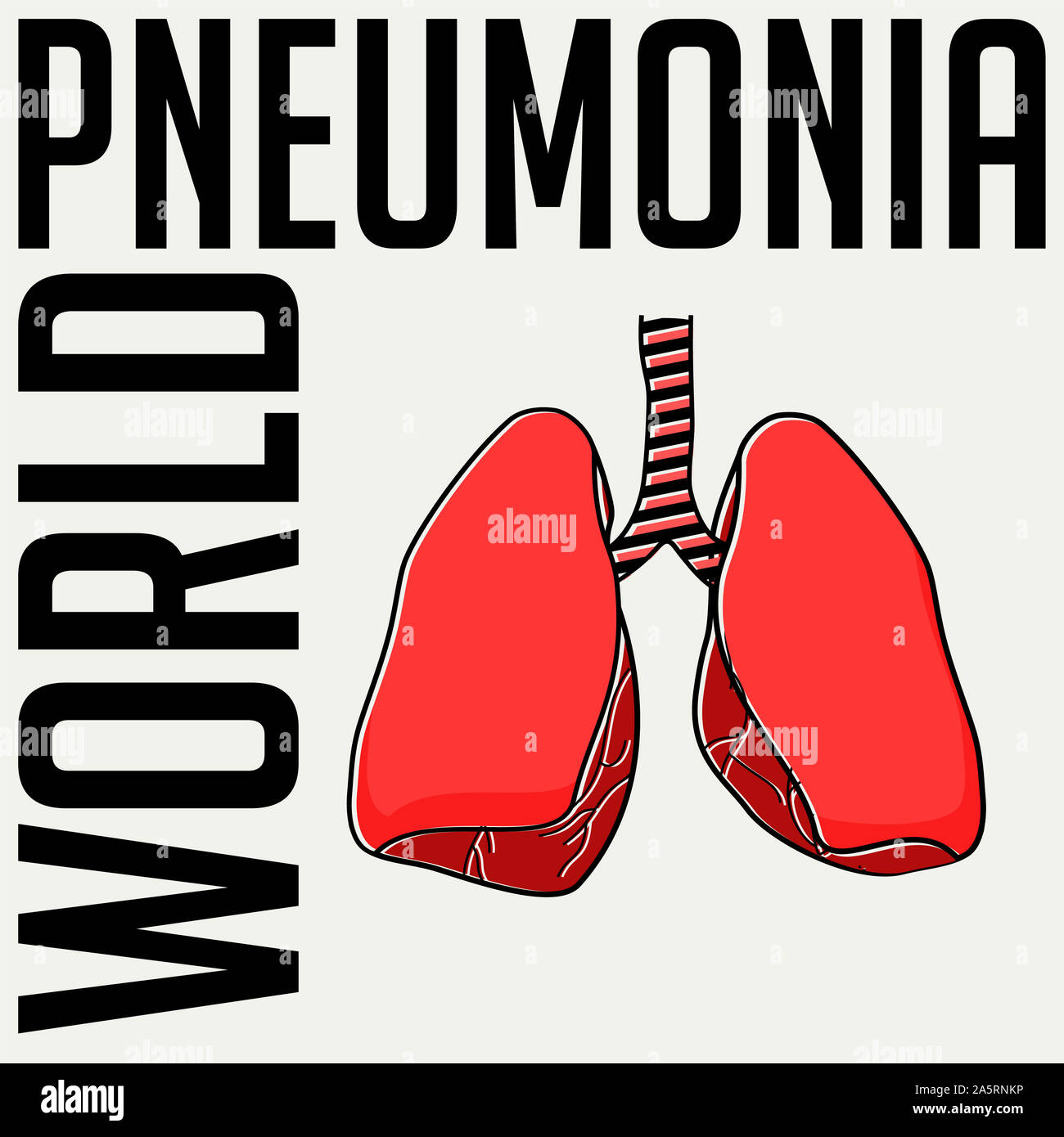 World Pneumonia Day Vector Cartoon Design Stock Photo - Alamy