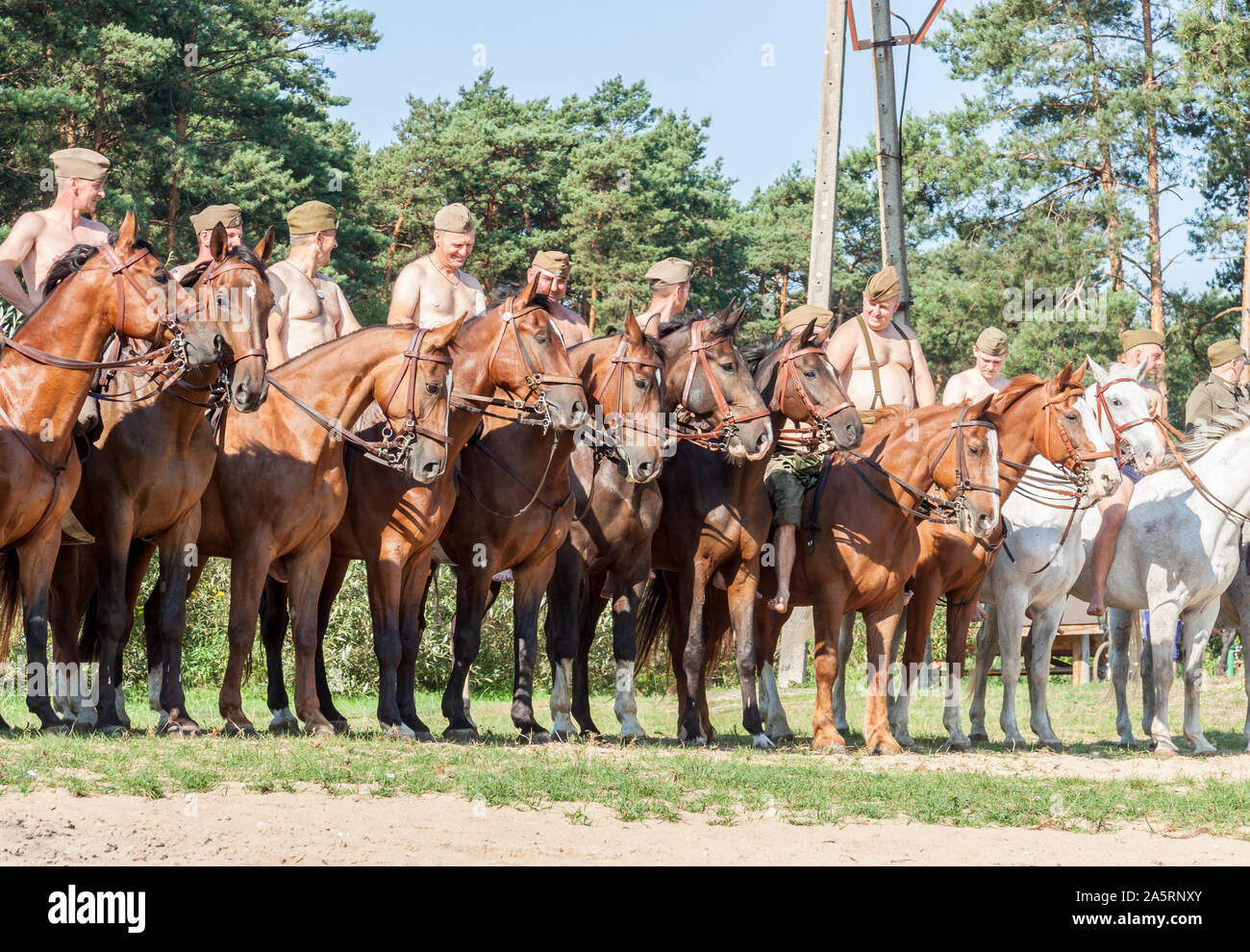 Kalety, Poland - August 31, 2019: Historic Third Silesian Uhlan ...