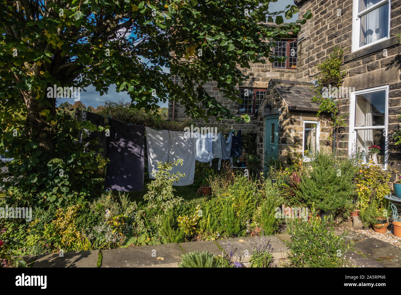 Laundry on a washing line Stock Photo - Alamy