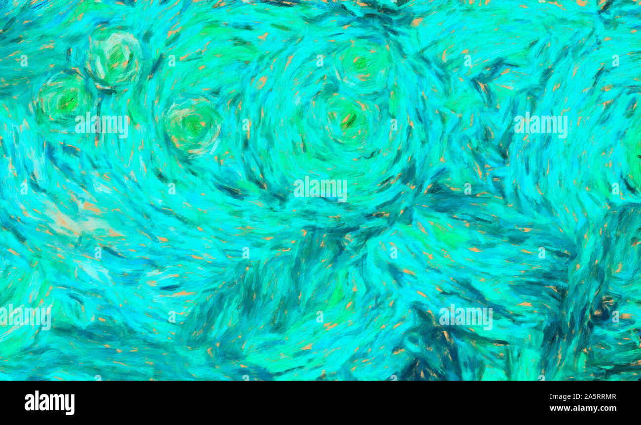 Abstract texture background. Digital painting in Vincent Van Gogh style ...
