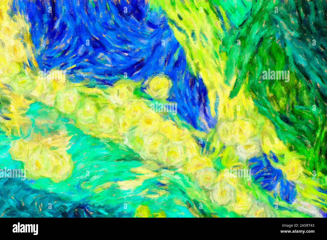 Abstract texture background. Digital painting in Vincent Van Gogh style ...