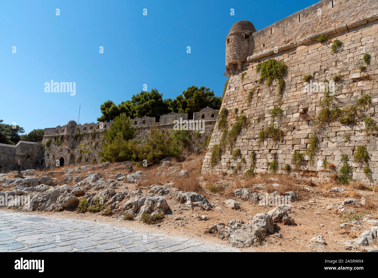 Rethymno, Crete, Greece. October 2019. The ancient Fortetza a ...