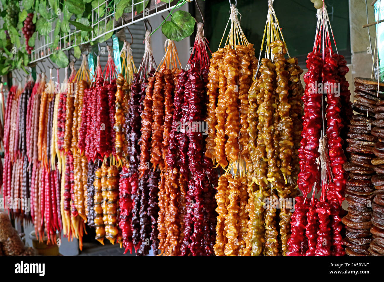 Colorful Georgian Traditional Sweets Called Churchkhela Beautifully ...