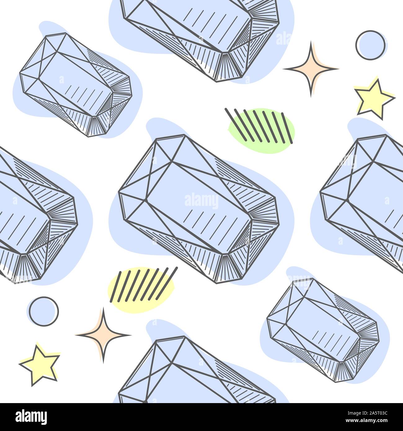 Seamless pastel diamonds pattern. Background with colorful gemstones ...