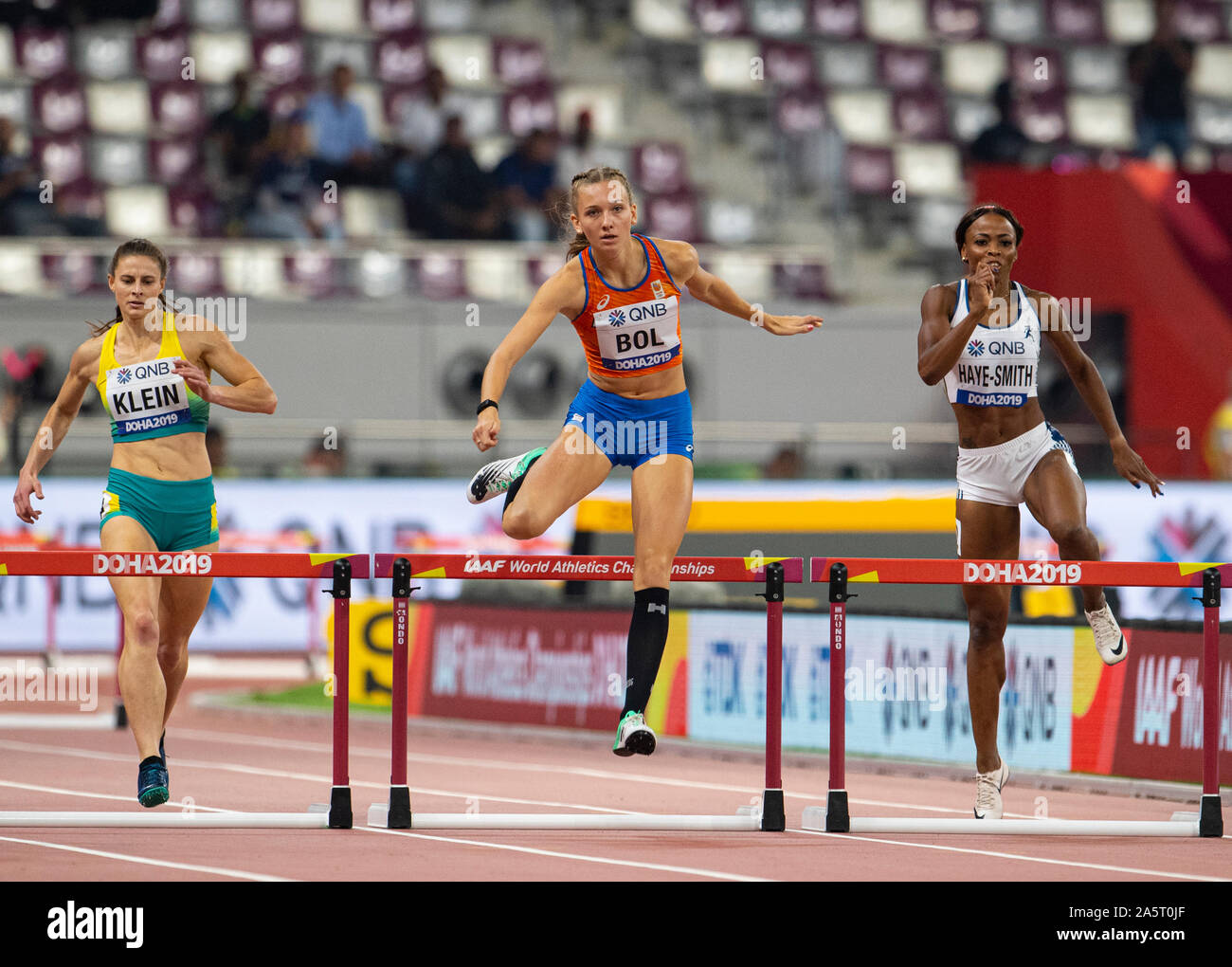 DOHA - QATAR Oct 1: Femke Bol of the Netherlands competing in the 400m ...