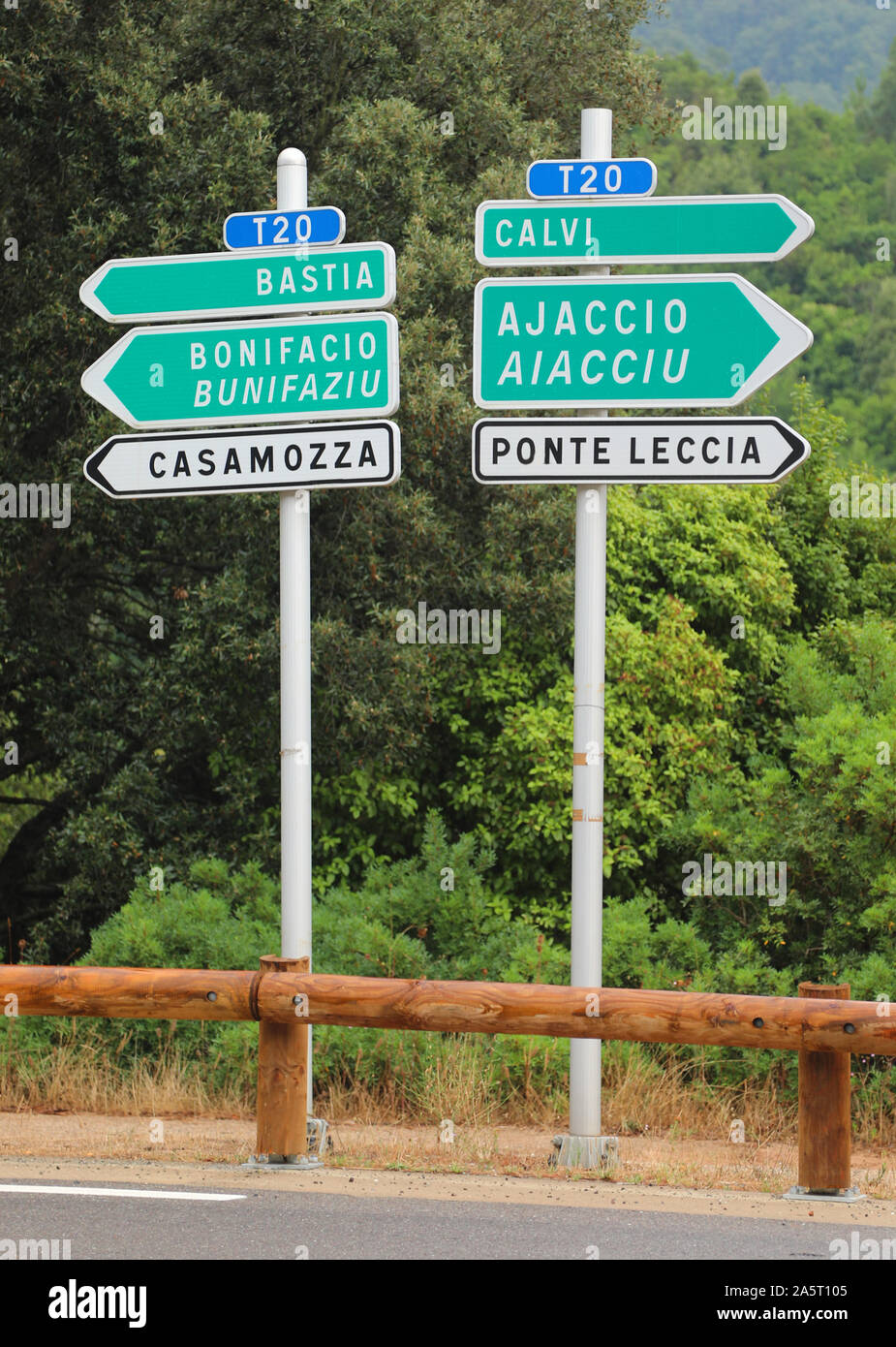 Road signs ajaccio corsica france hi-res stock photography and images ...