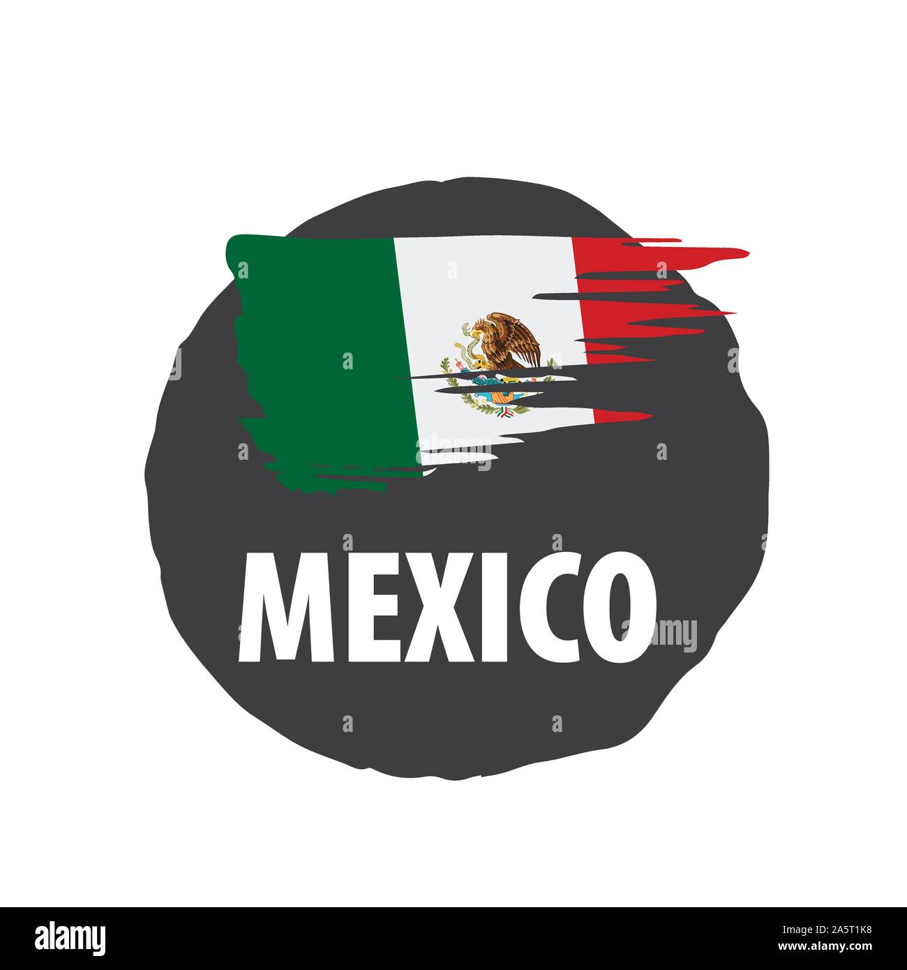 Mexican flag, vector illustration on a white background Stock Vector ...