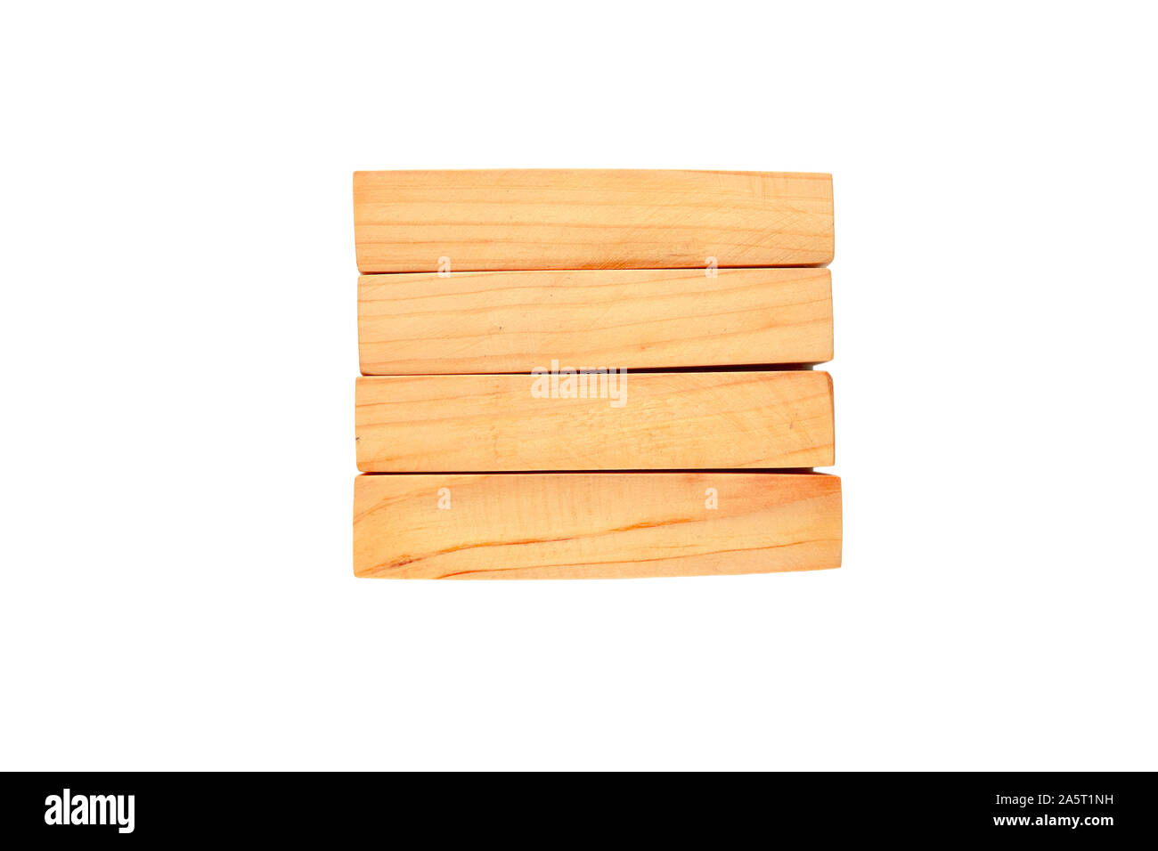 Wood bar pieces on isolated background. Horizontal wooden bars as ...