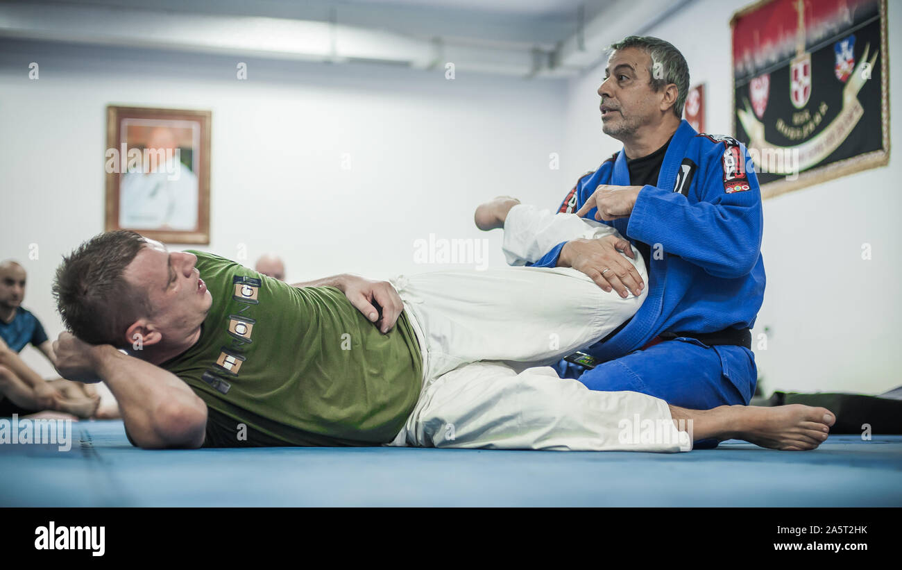 BELGRADE, SERBIA - 13. OCTOBER 2019. Sensei master Avi Nardia in ...
