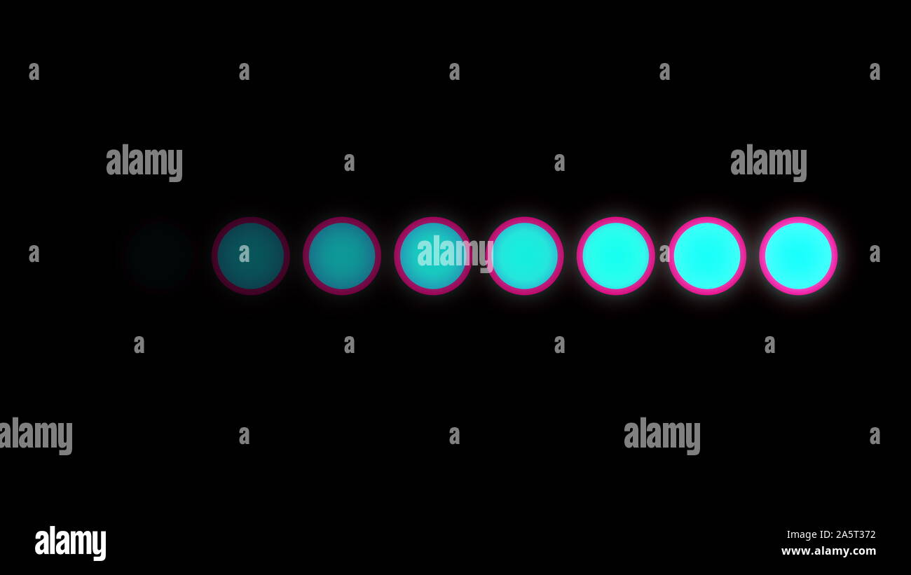 Loading bar icon with dots, symbol in outline flat style, 3d render ...