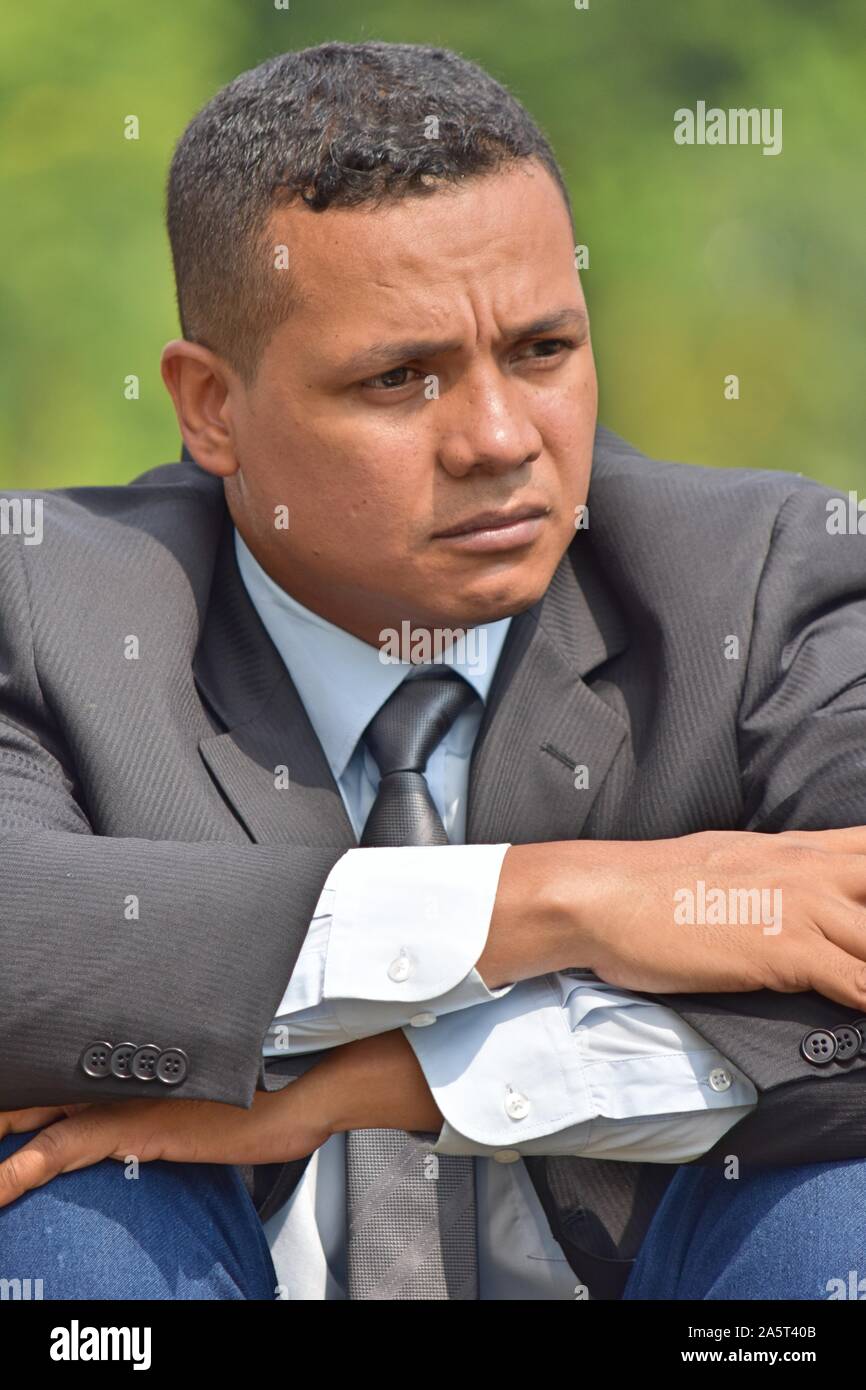 Handsome Business Man Thinking Stock Photo - Alamy