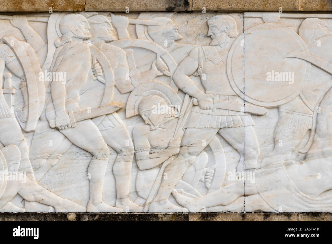 Thermopylae, Greece. Memorial monument to King of Sparta Leonidas, the ...