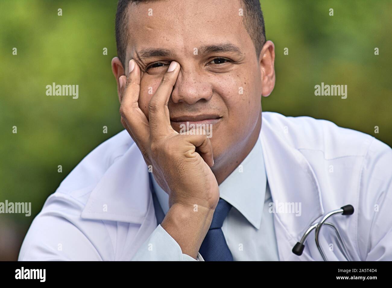 Happy Handsome Male Doctor Stock Photo - Alamy
