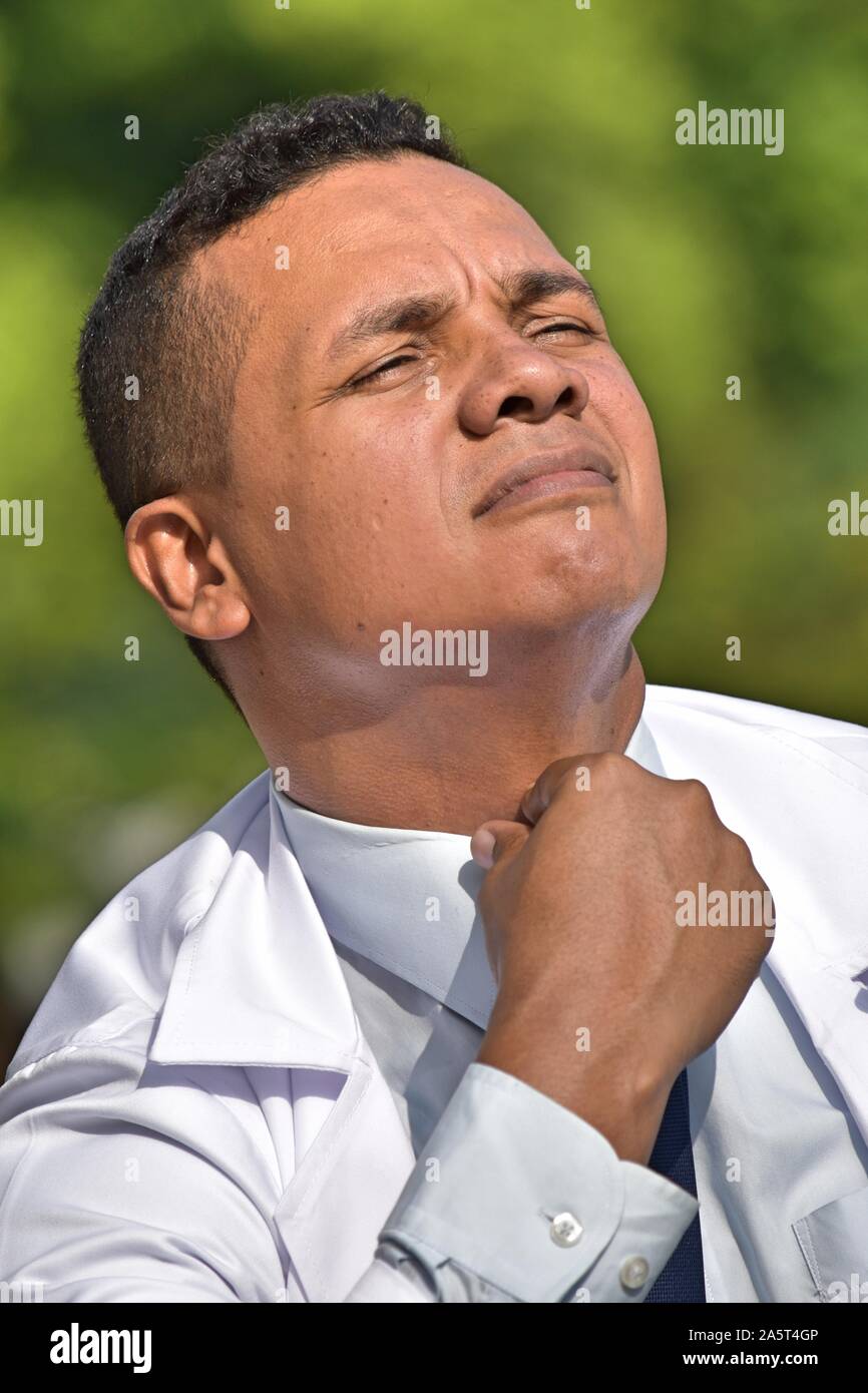 Confident Male Medic Wearing Lab Coat Stock Photo - Alamy