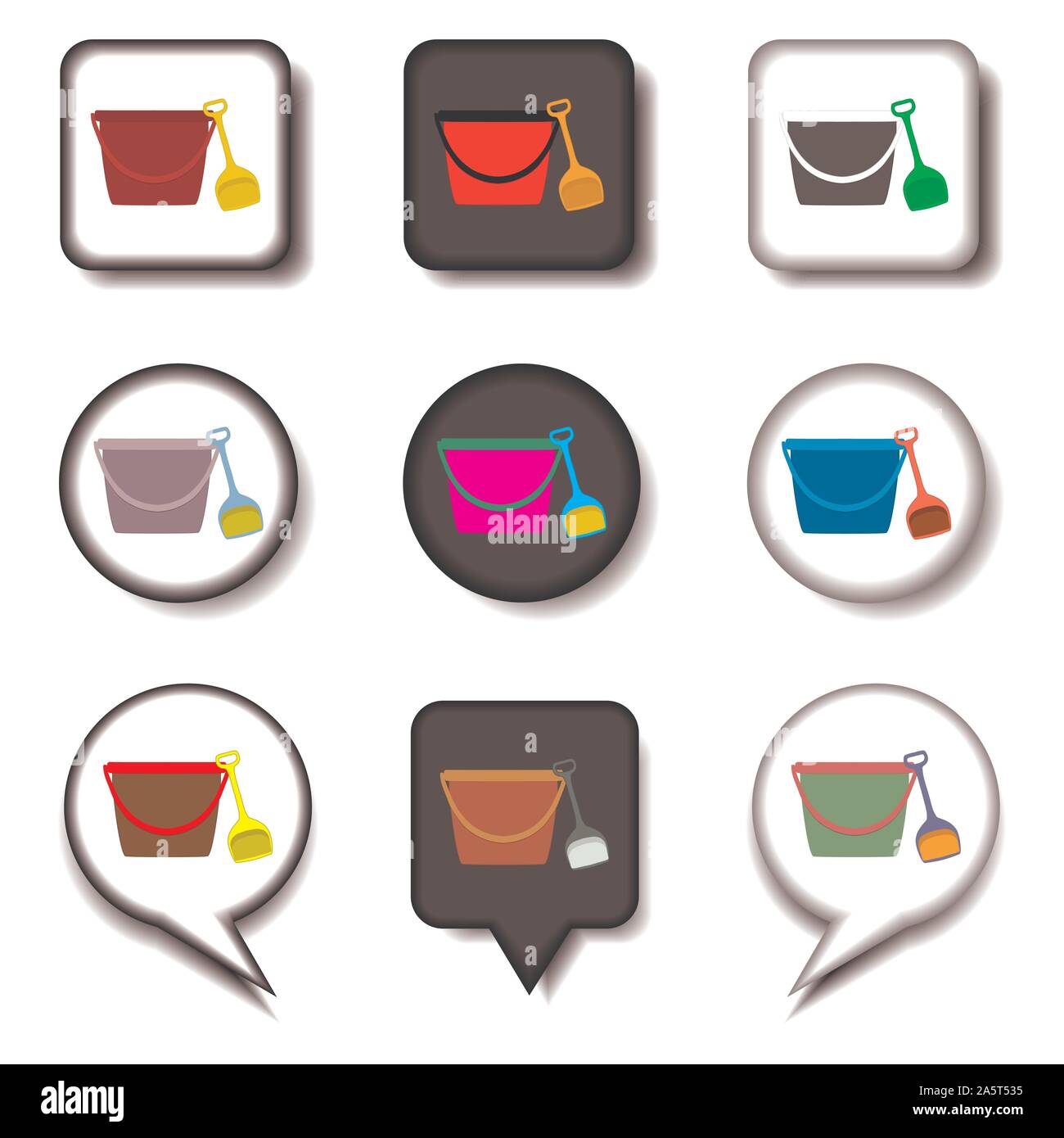 Cartoon bucket and spade hi-res stock photography and images - Alamy