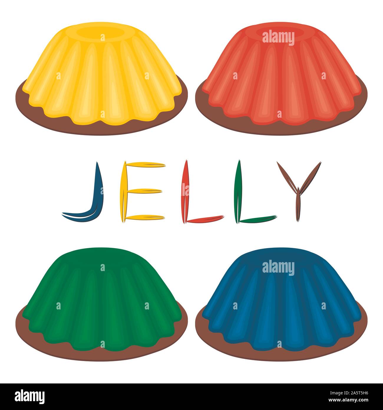 Dessert colorful marmalade Stock Vector Images - Alamy