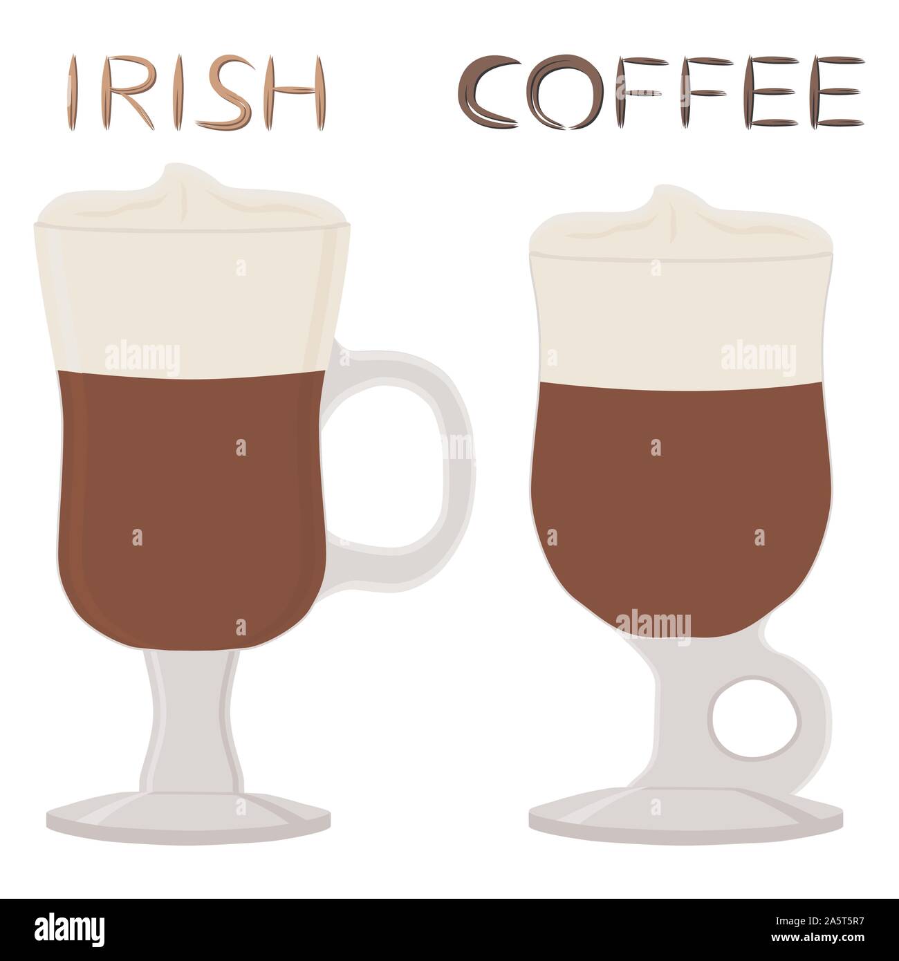 Glass espresso milk Stock Vector Images - Alamy