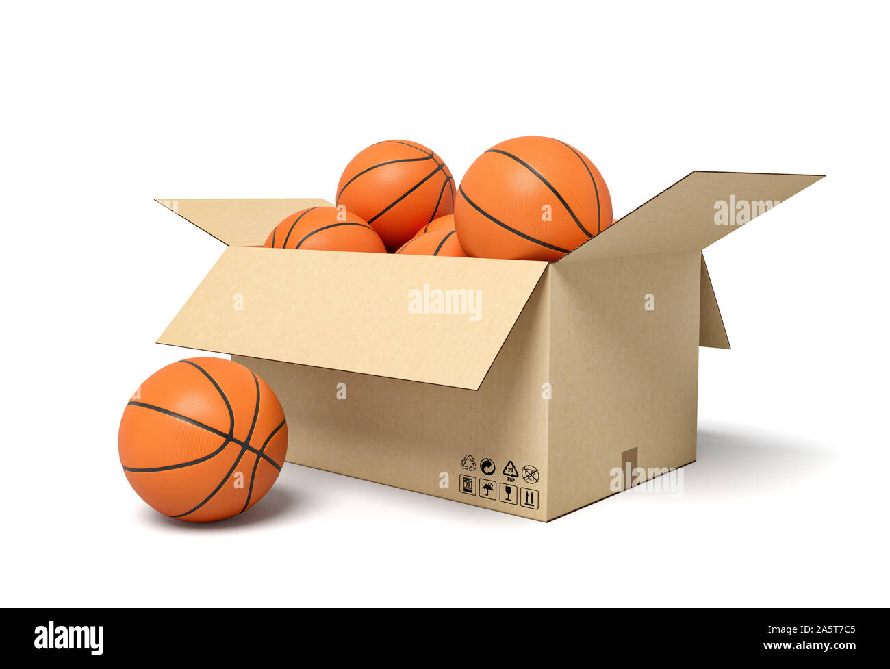 Rendering basketball balls Cut Out Stock Images & Pictures - Alamy