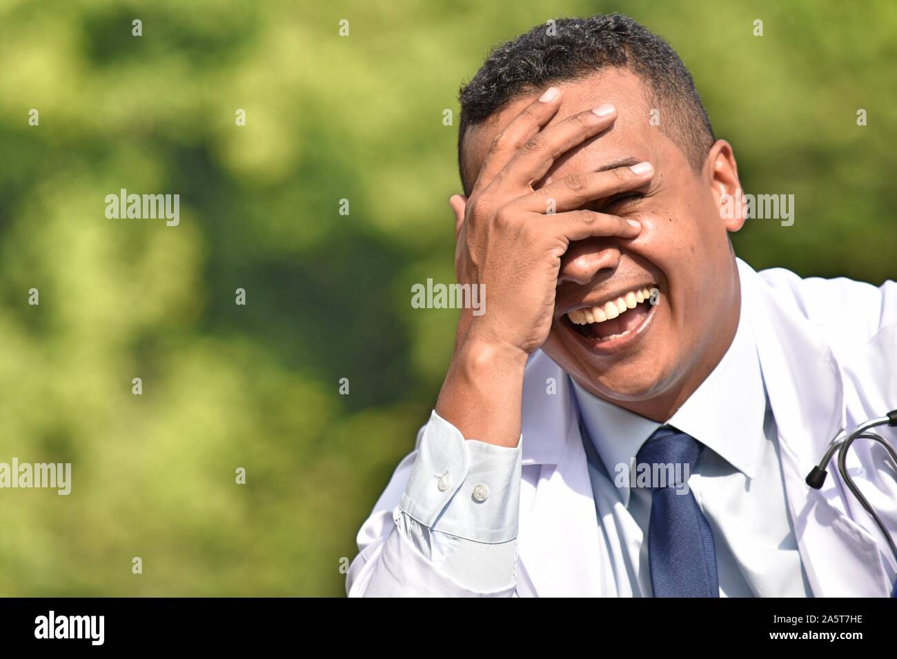 Male Doctor Laughing Stock Photo - Alamy