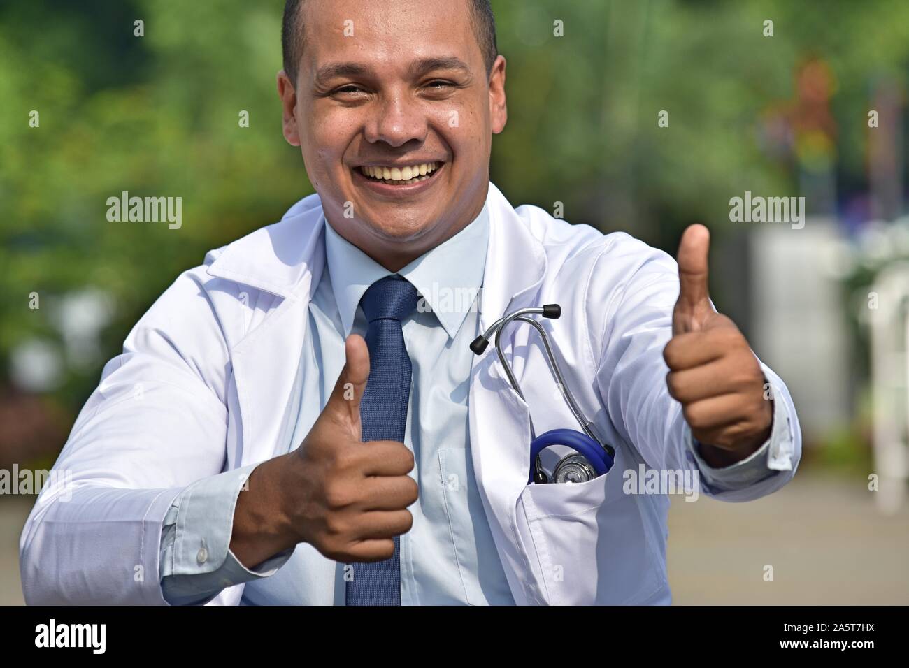 Happy Male Medic Stock Photo - Alamy