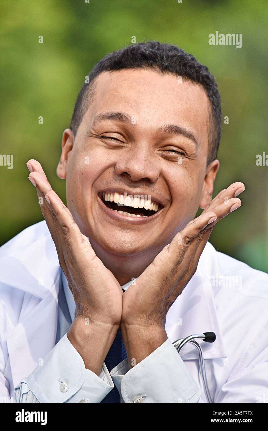 Happy male doctor hi-res stock photography and images - Alamy