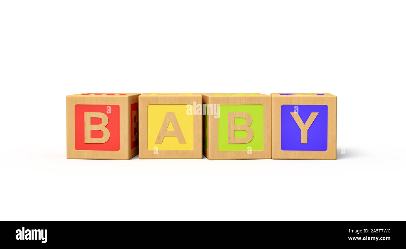3d rendering of alphabet toy blocks Stock Photo - Alamy