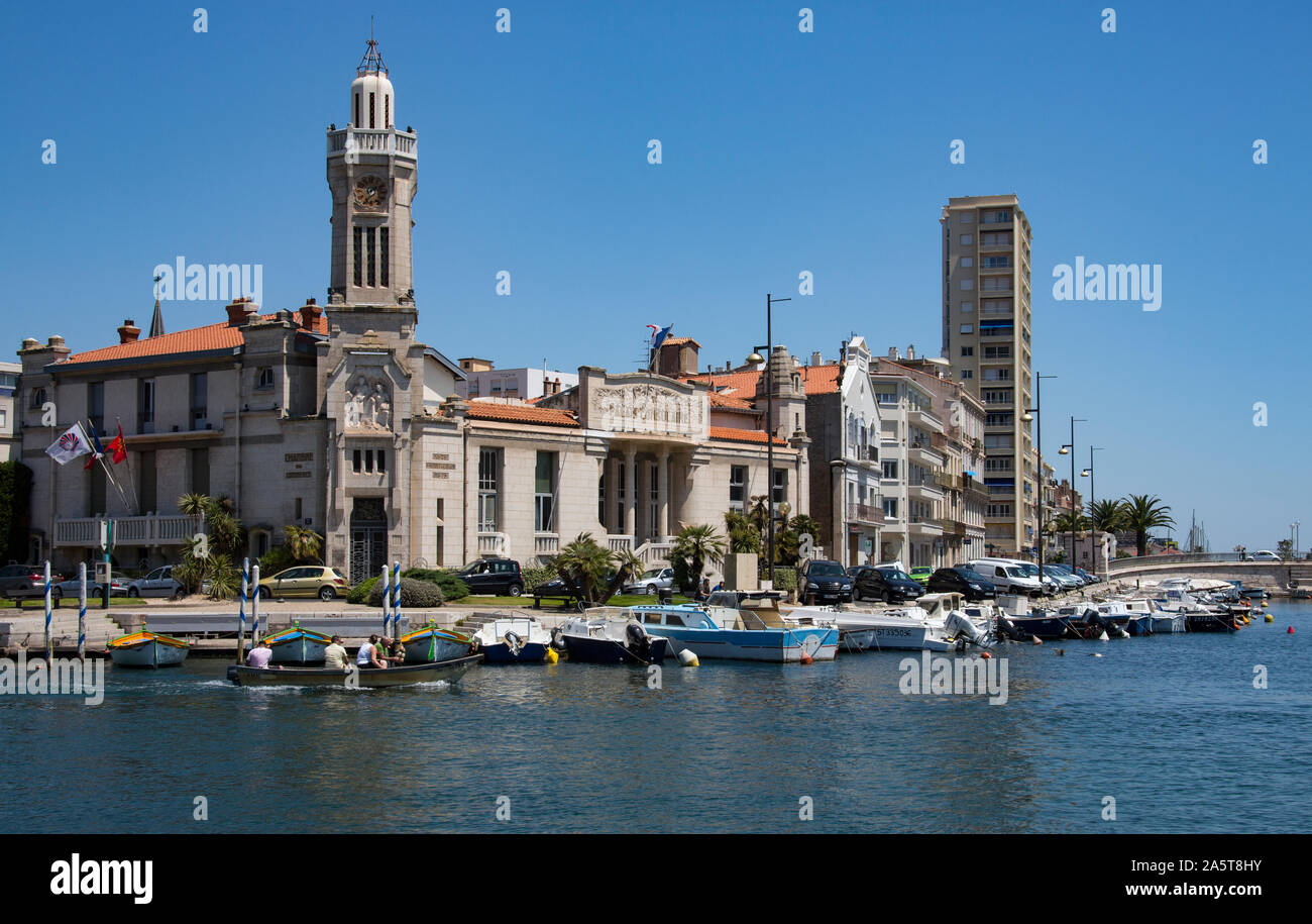 Sete. France. 06.17.12. Canal Royal in the coastal town of Sete in the ...