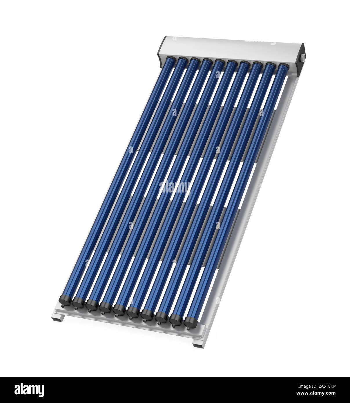 Solar Heat Pipe Collector Isolated Stock Photo - Alamy