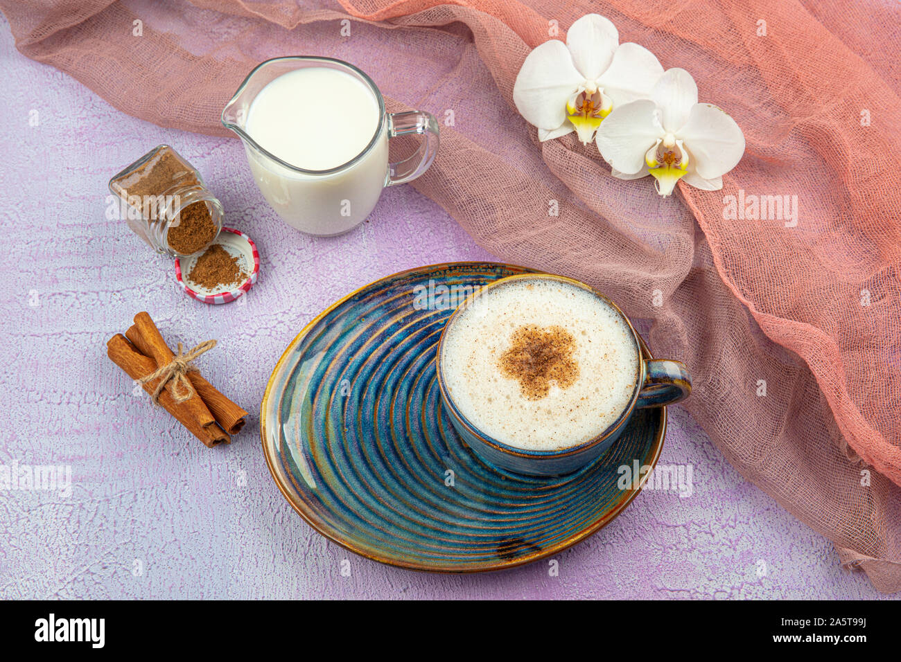 Turkish Salep or Sahlep with cinnamon sticks / Christmas Eggnog. Served ...