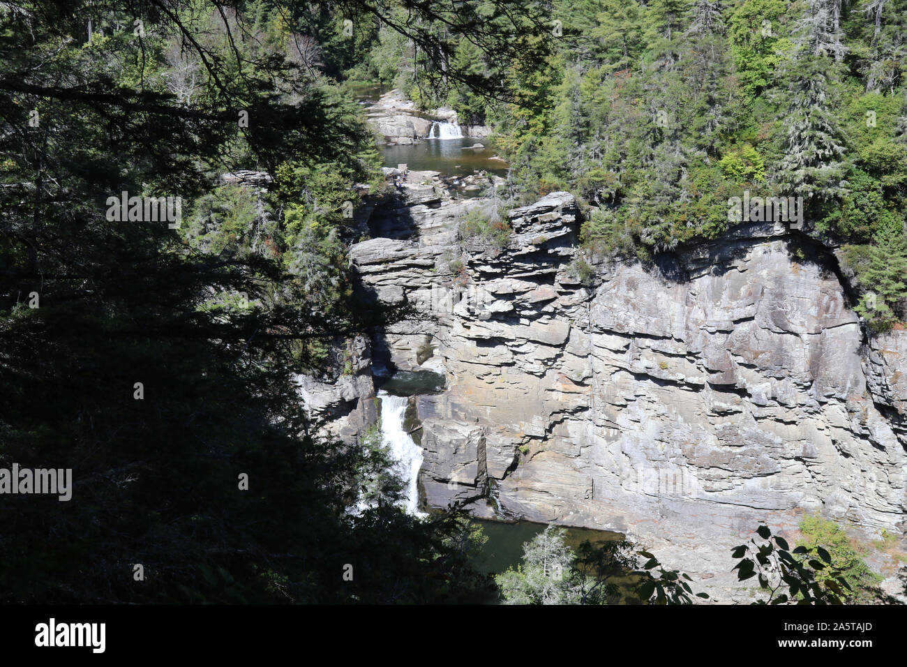 Linville Falls in the Blue Ridge Mountains North Carolina, United ...