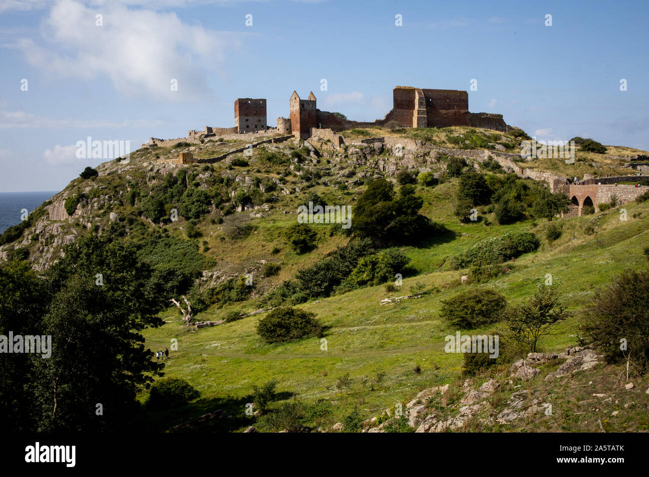 Hammershus castle in denmark, coasts on the island of Bornholm ...