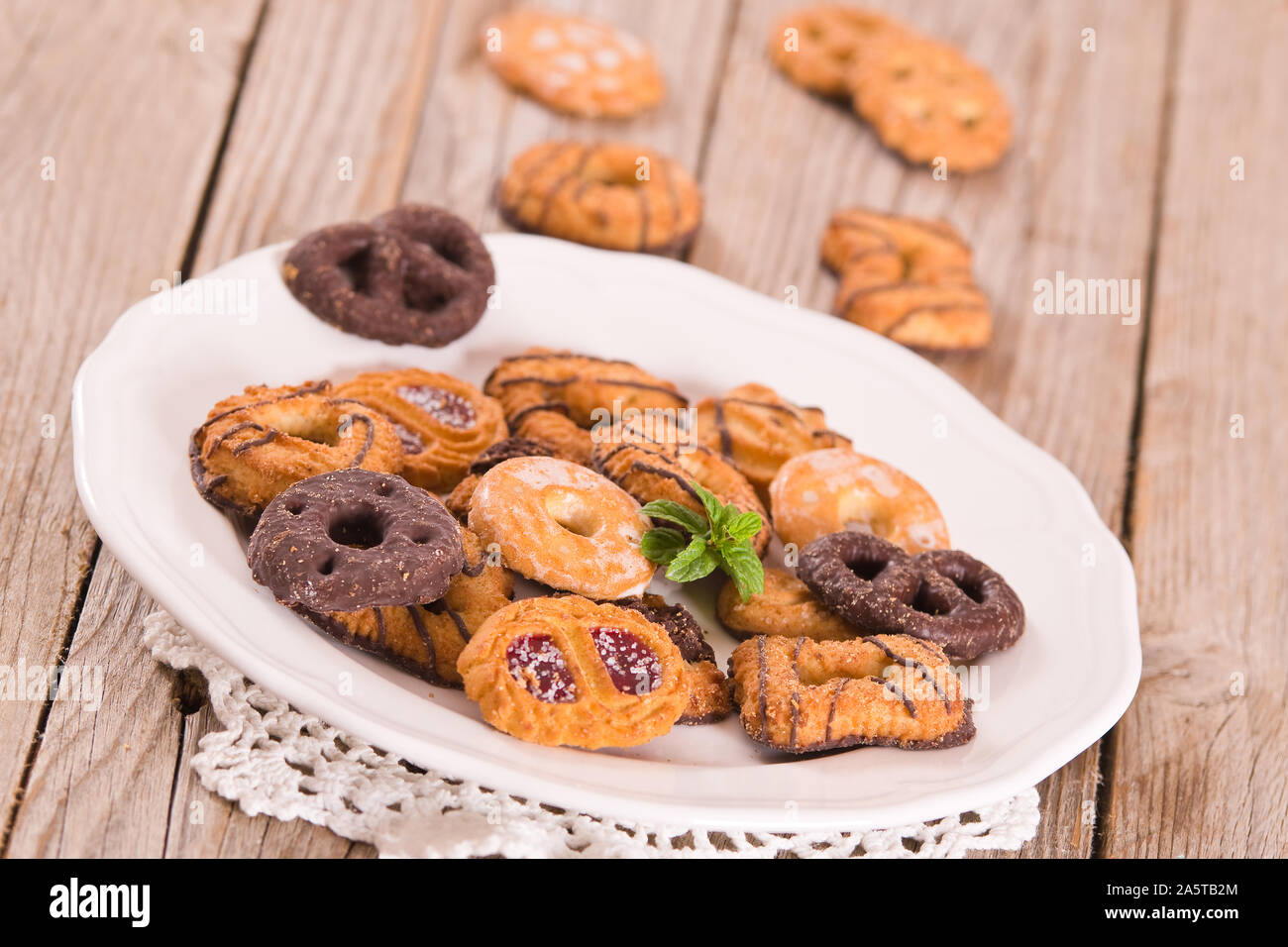 Shortcrust pastry biscuits Stock Photo - Alamy