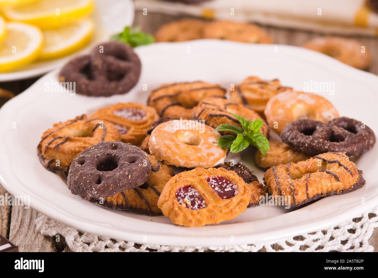 Shortcrust pastry biscuits Stock Photo - Alamy