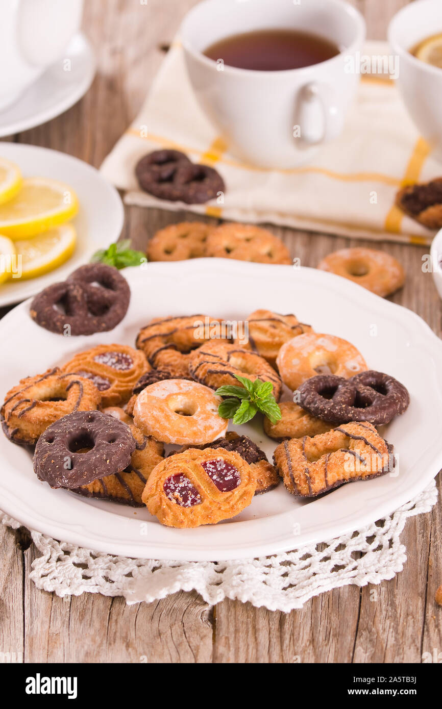 Shortcrust pastry biscuits Stock Photo - Alamy