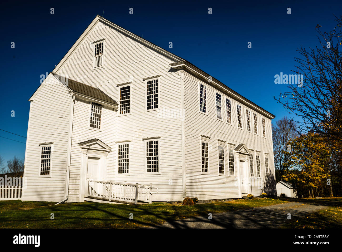 The Old Rockingham Meeting House Rockingham, Vermont, USA Stock Photo ...
