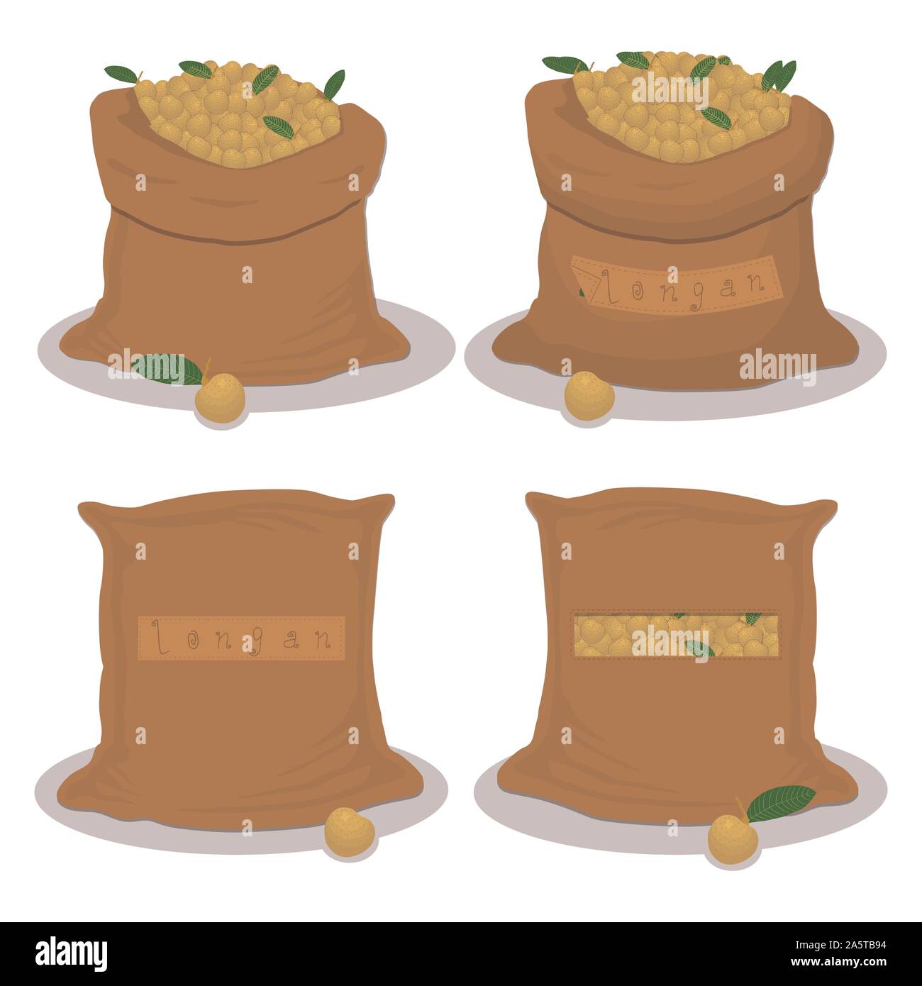 Full of longan fruit Stock Vector Images - Alamy