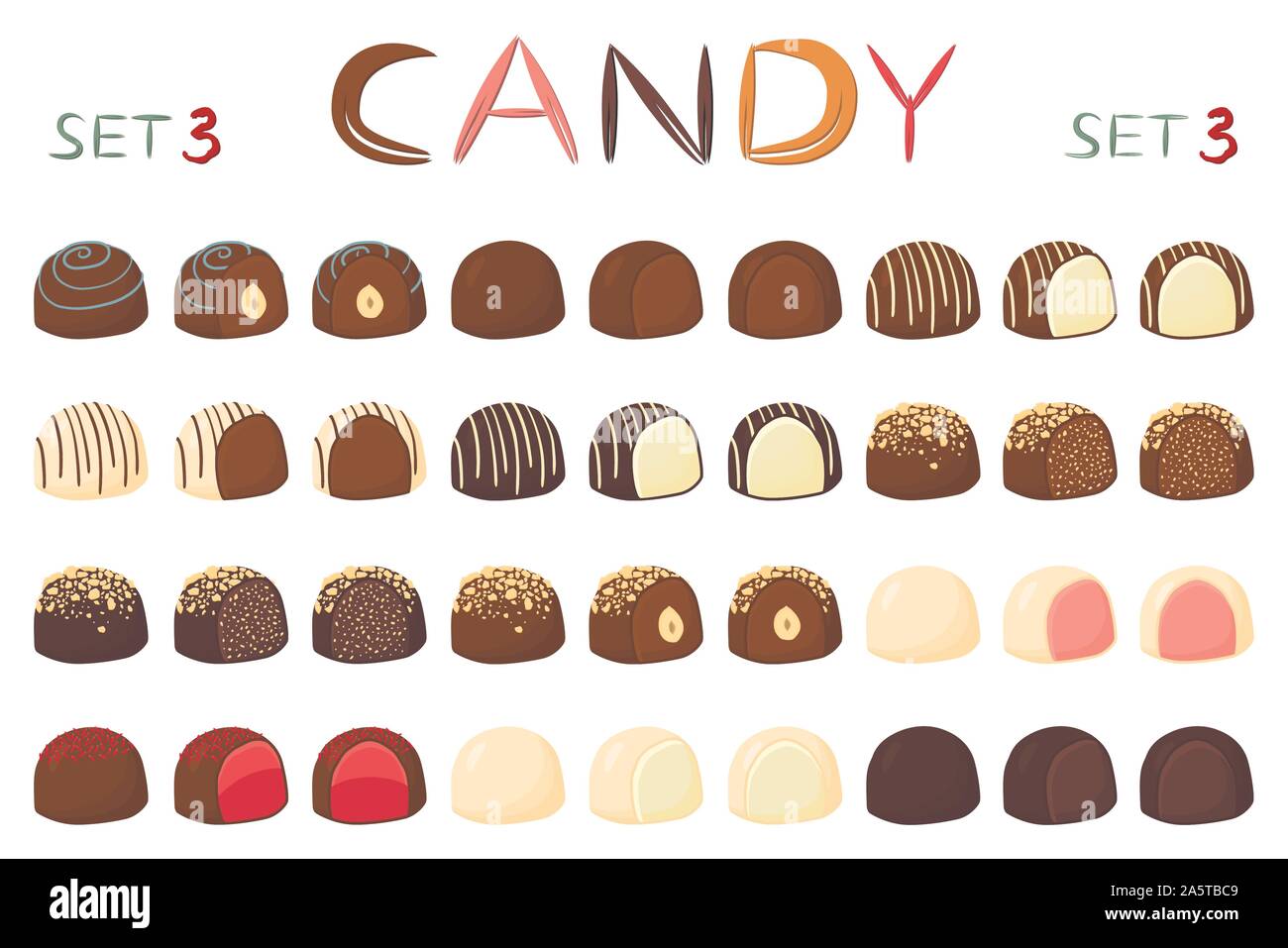 Box sweet round chocolate Stock Vector Images - Alamy