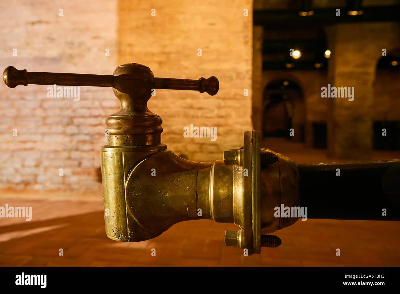 Detalis of medieval traditional distiller cube made from copper ...