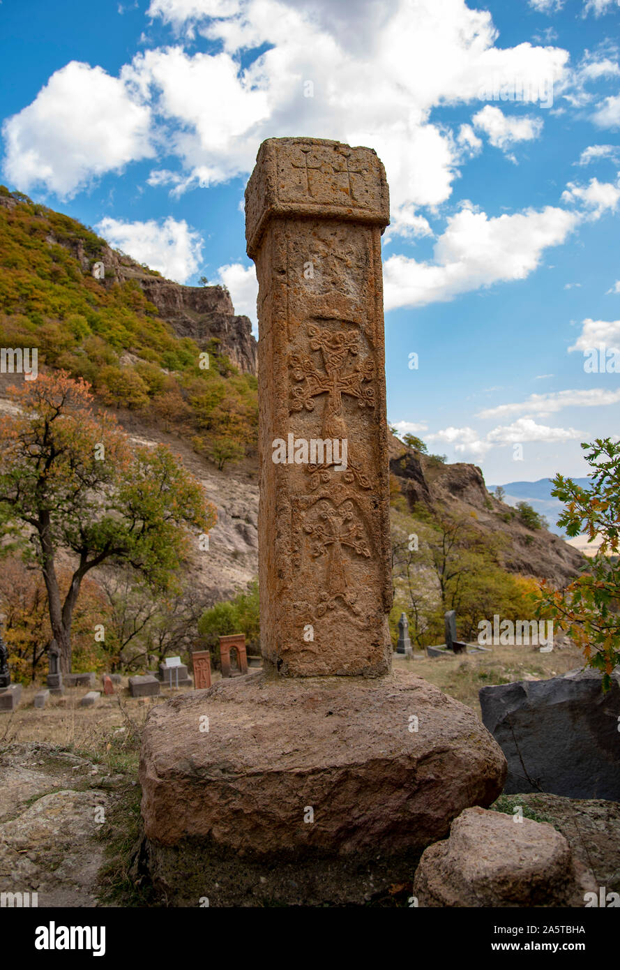 Khachkar is a type of Armenian architectural monuments Stock Photo - Alamy