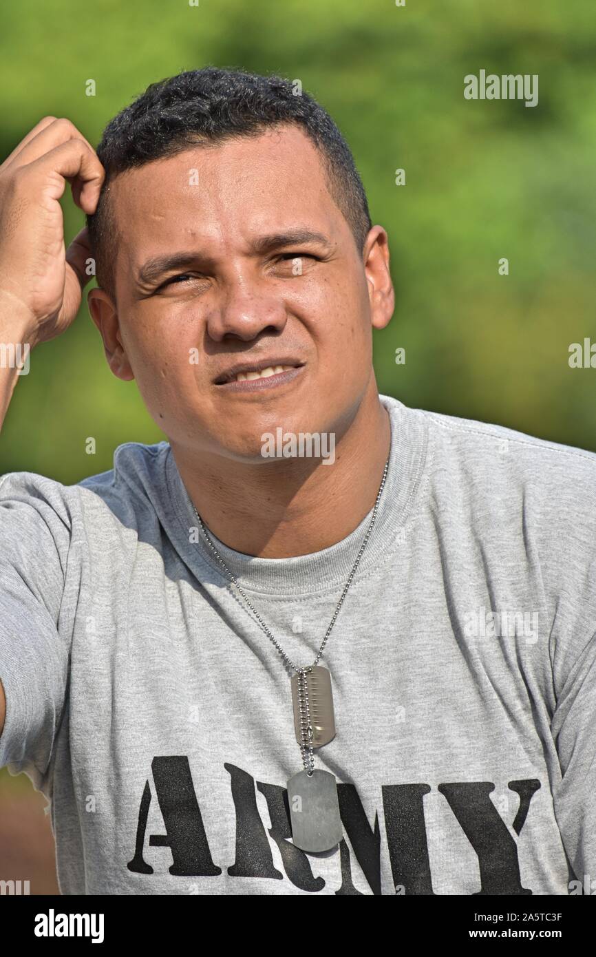 Soldier Recruit And Confusion Stock Photo - Alamy