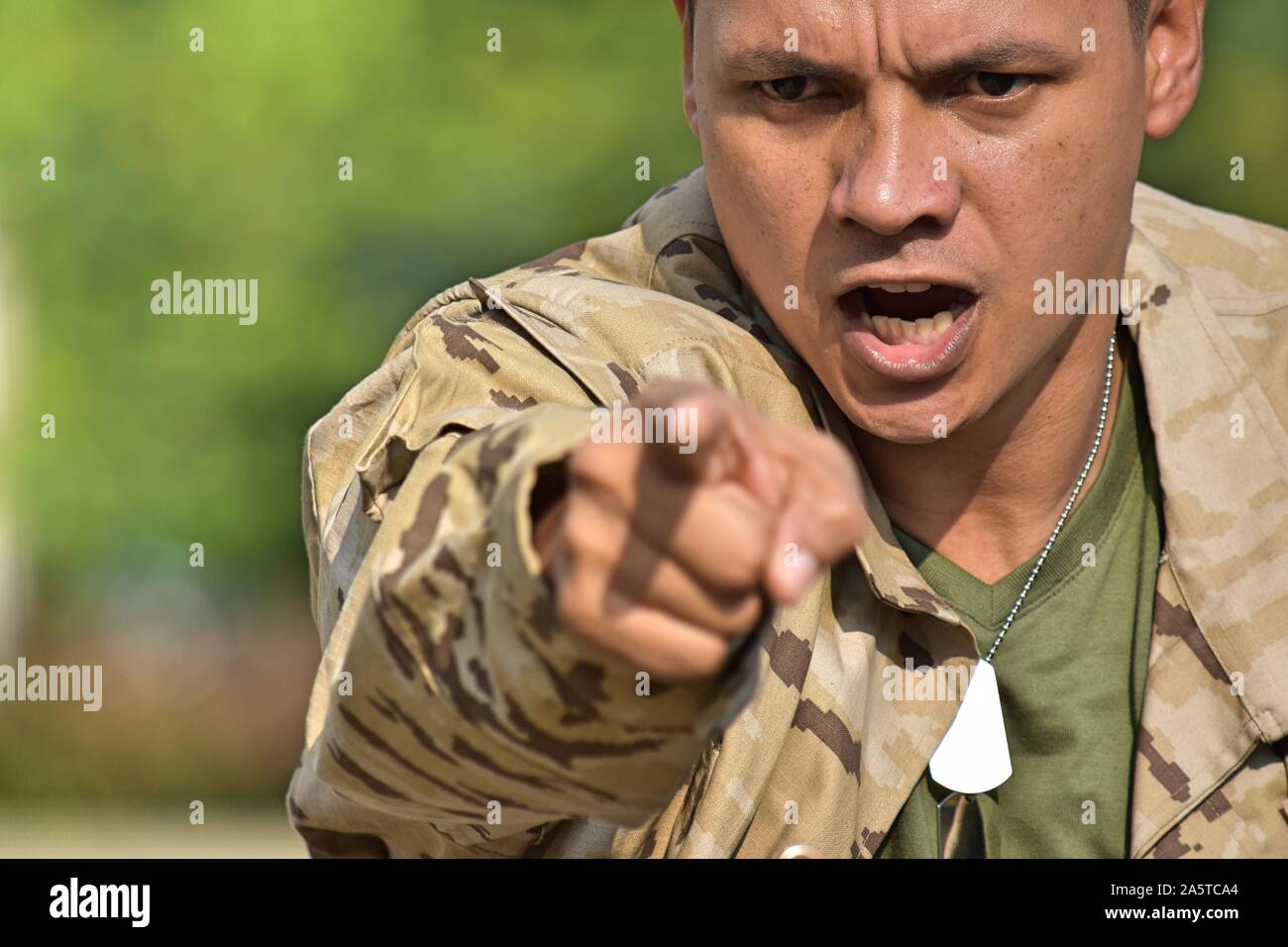 Mad Veteran Soldier Stock Photo - Alamy