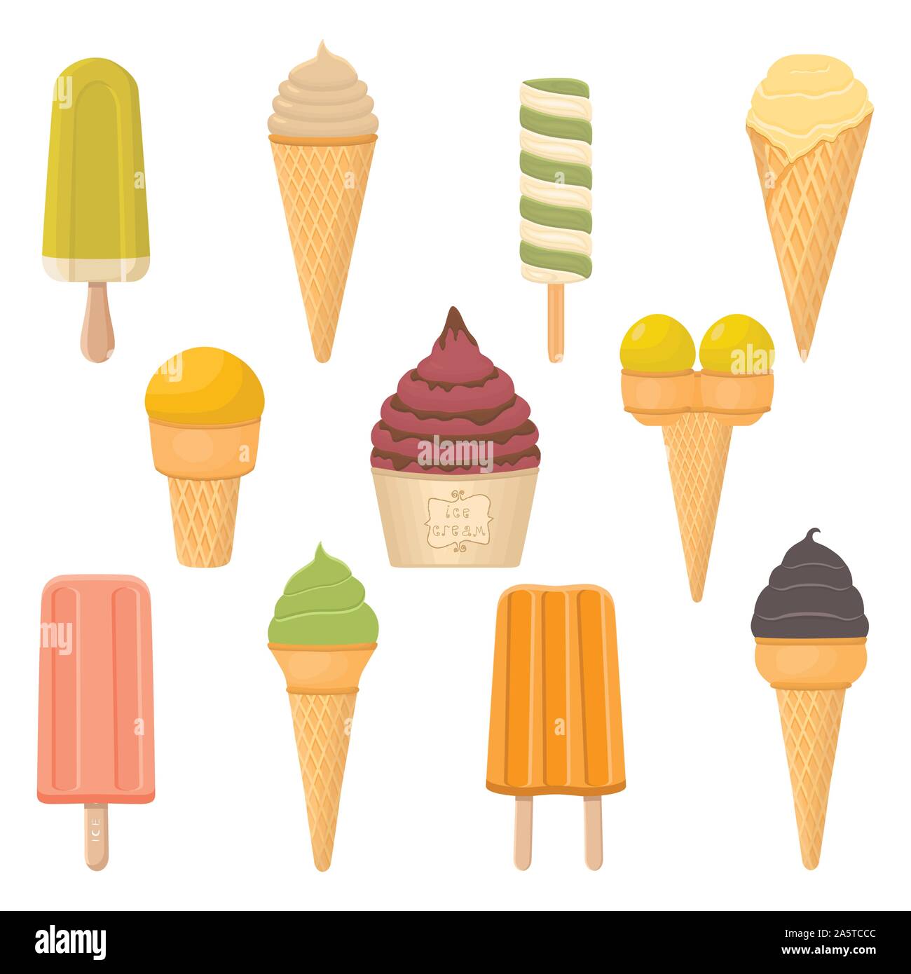 Sweet chocolate candy cones Cut Out Stock Images & Pictures - Alamy