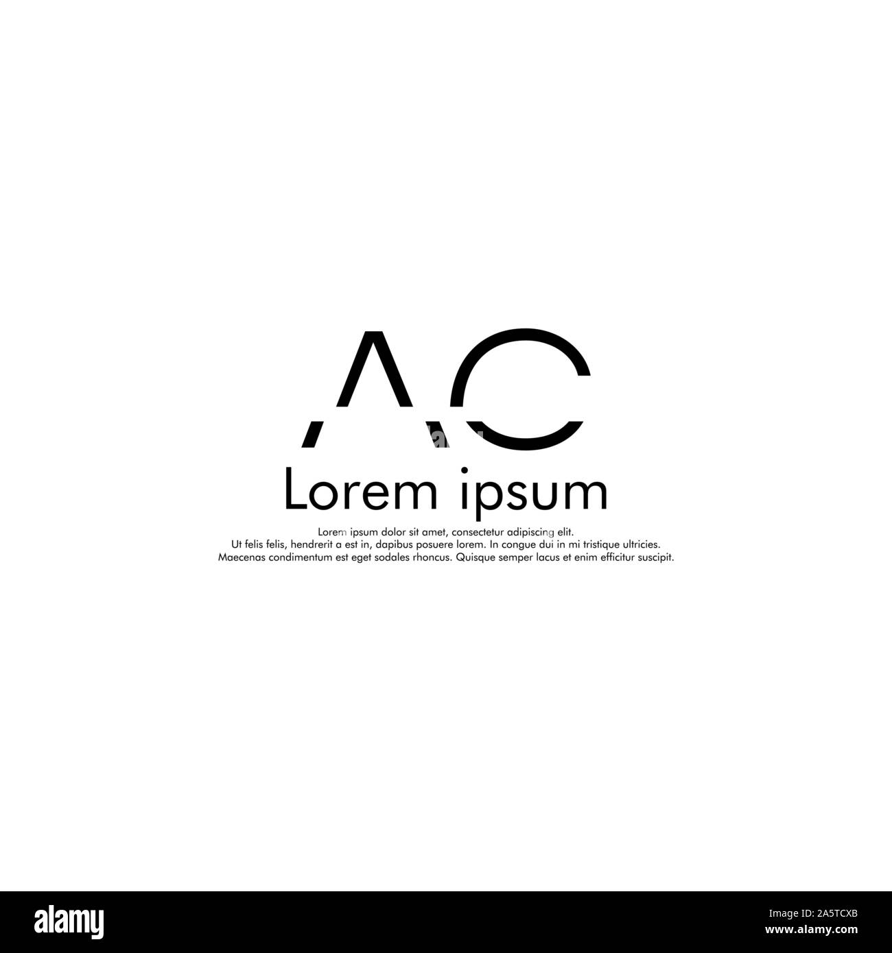 AC Vector initial abstract logo concept for your company Stock Vector ...