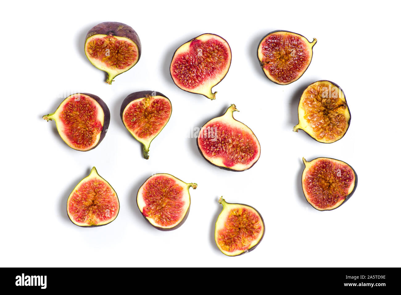 Fresh figs on a white background flat lay Stock Photo - Alamy