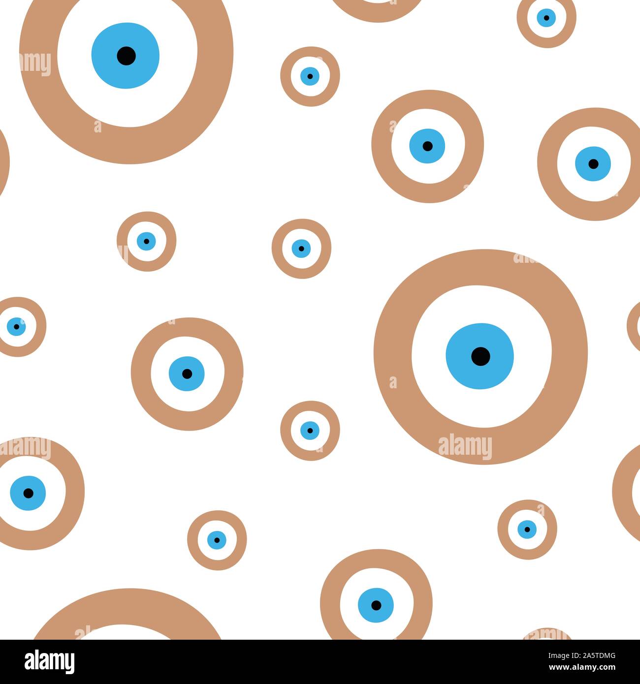 seamless pattern with brown evil eye vector Stock Vector Image & Art ...
