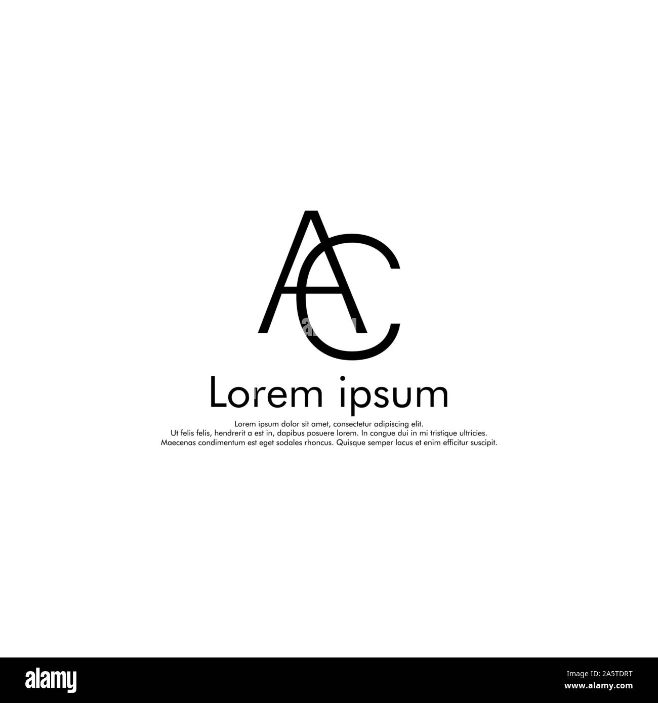 AC Vector initial abstract logo concept for your company Stock Vector ...