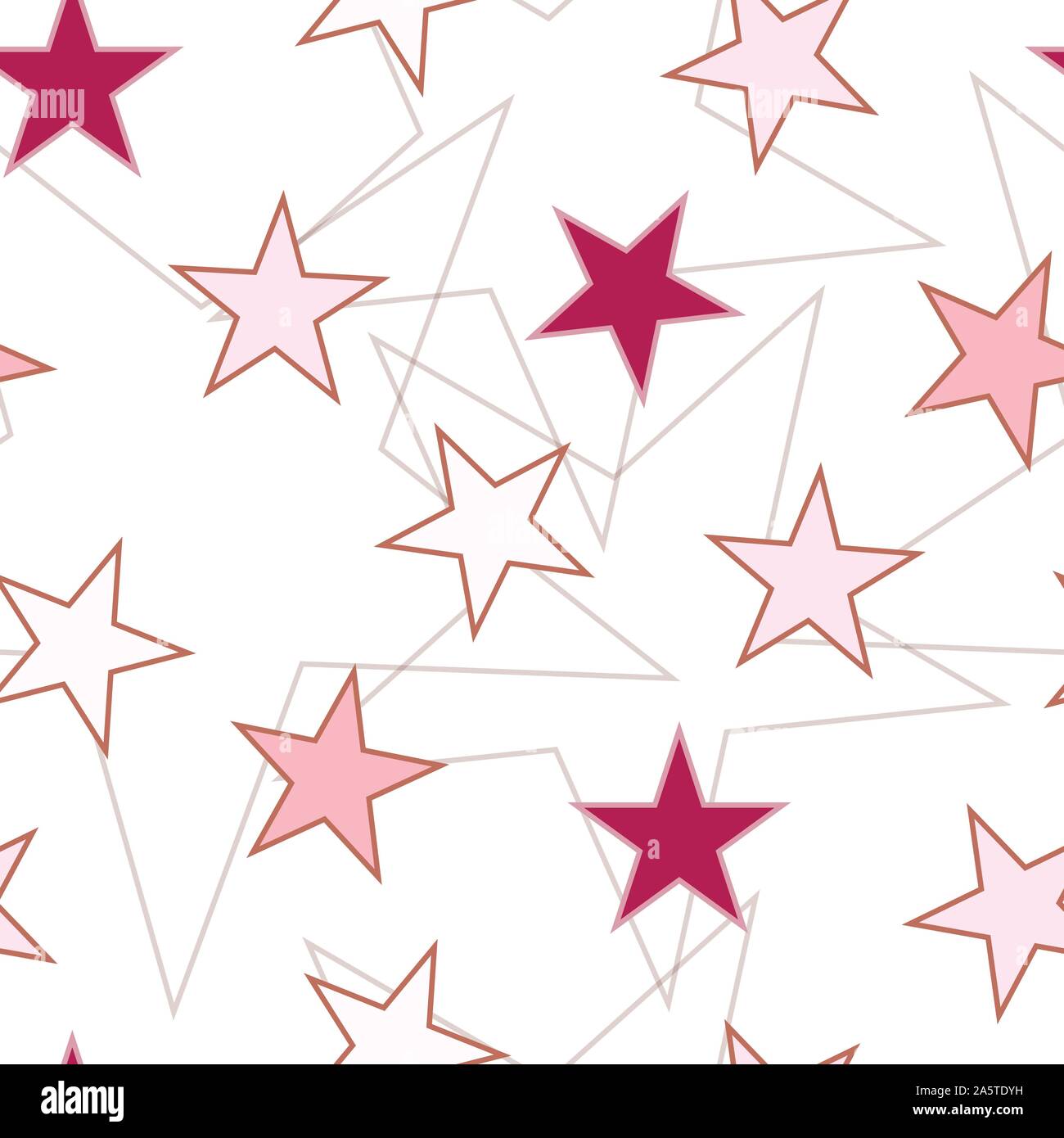 seamless pattern with stars in pink colors vector Stock Vector Image ...