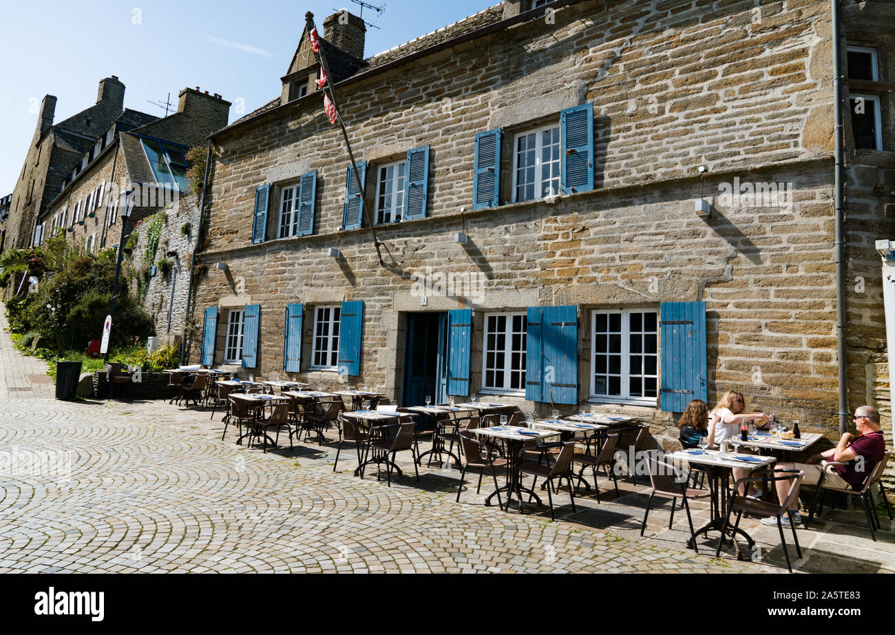 Le Conquet, Finistere / France - 22. August, 2019: slow business in the ...