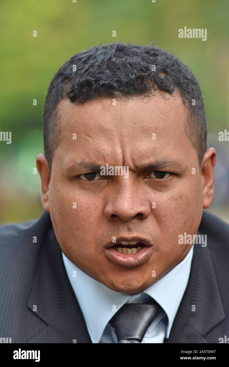 An Adult Businessman And Anger Stock Photo - Alamy
