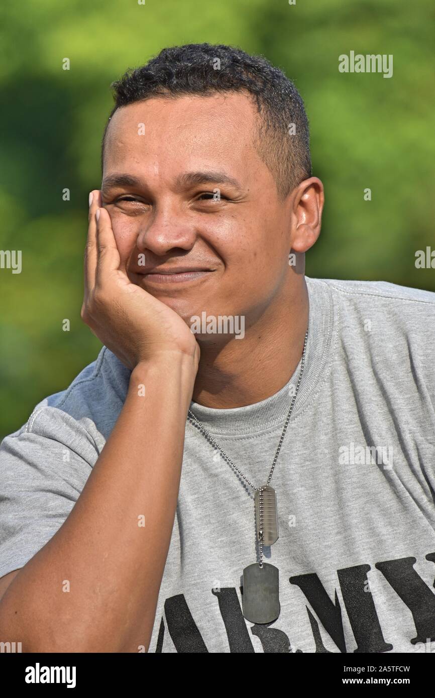 Happy Veteran Soldier Stock Photo - Alamy